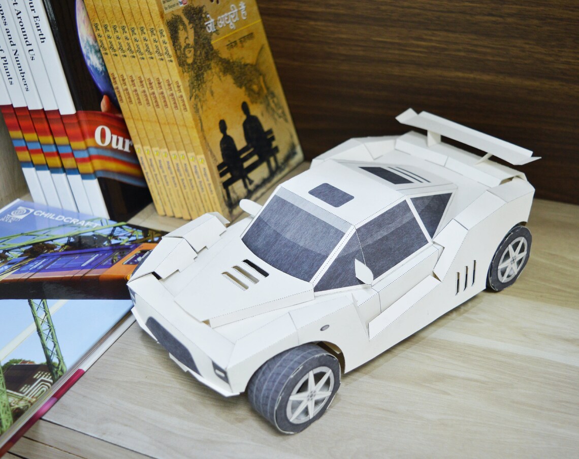 Paper Model Car | Sports Car | Paper Craft | 3D Paper Model | Paper ...