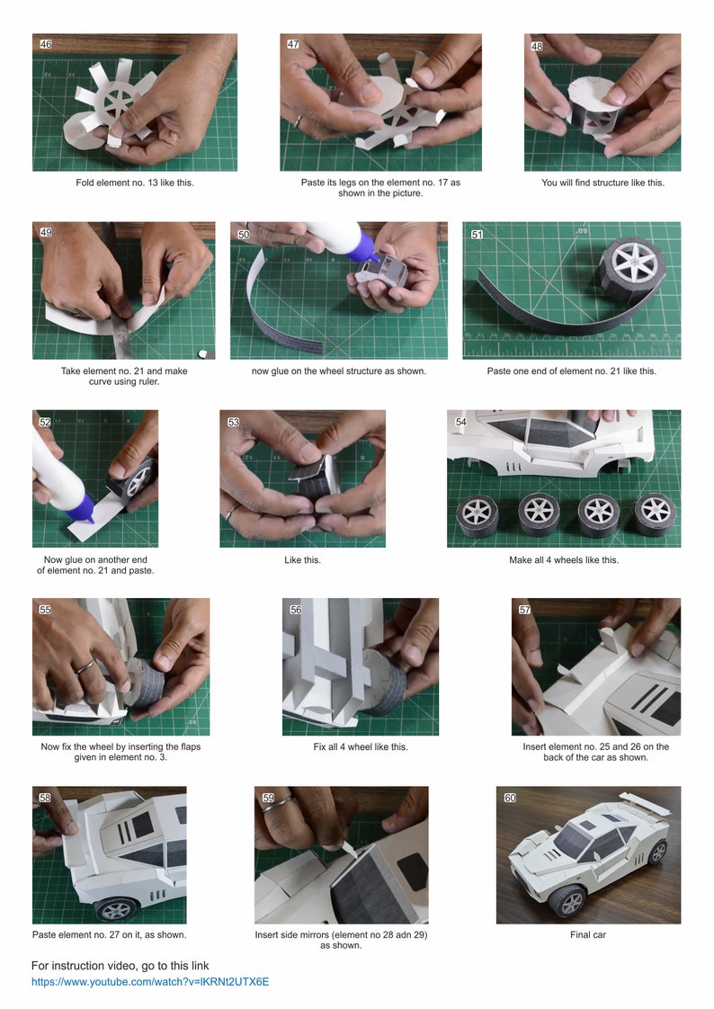 Paper Model Car | Sports Car | Paper Craft | 3D Paper Model | Paper ...