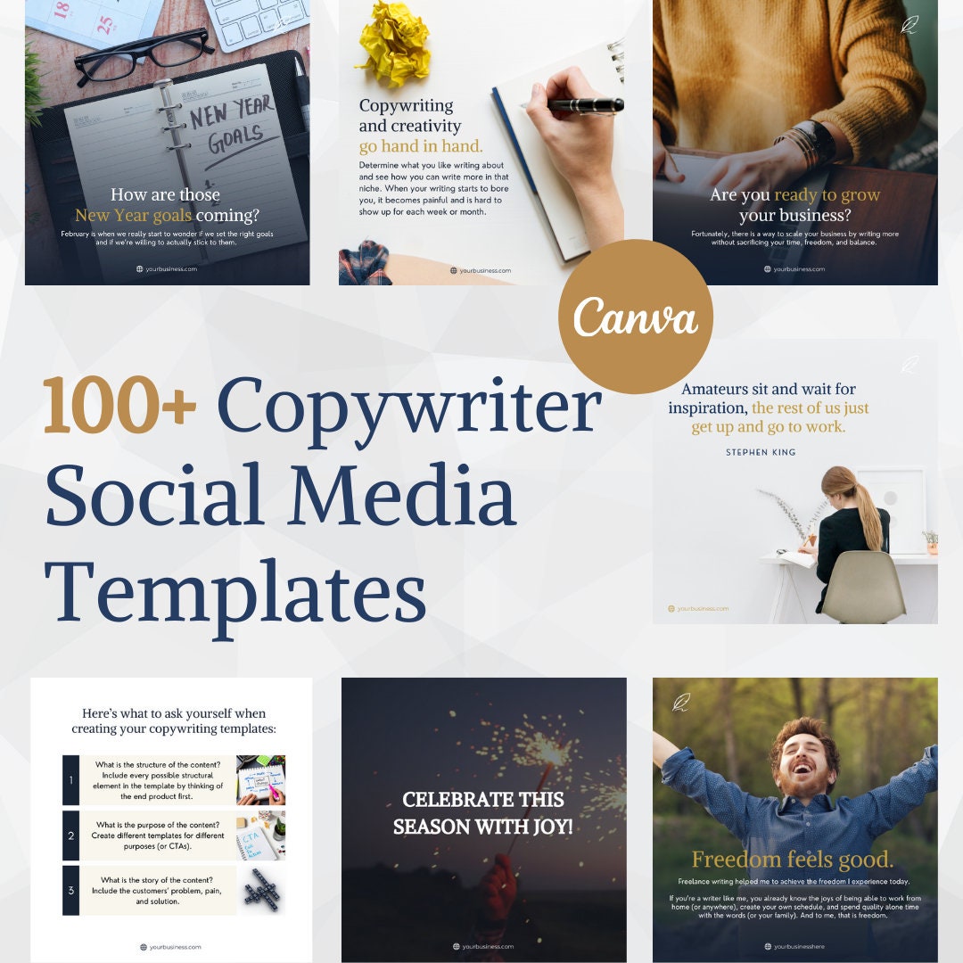 100+ Social Media Posts for Copywriters | Canva Templates | Unique ...