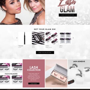 Glamorous Lashes Website Template for Wix / Eyelash E-commerce Store ...
