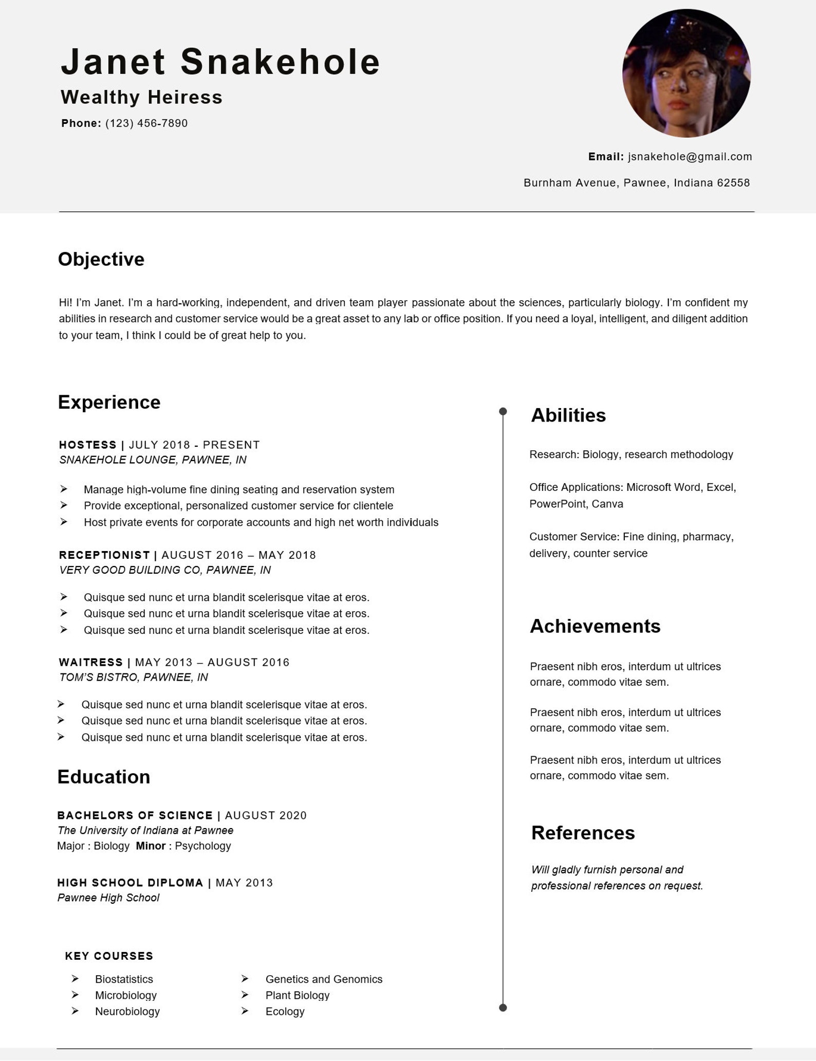 New Graduate Resume Template, Professional Resume, Customizable CV ...