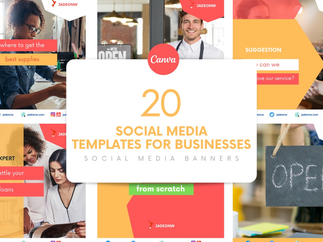 Social Media Posts for Businesses | Canva Templates | Unique Canva ...