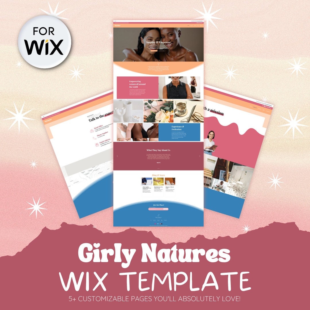 Wix Soft Colors Website Template | Website Template for Feminine ...