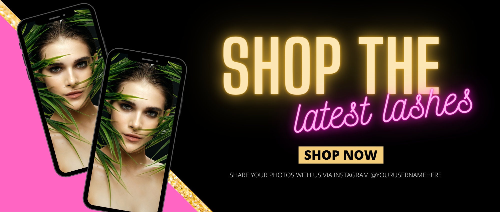 DIY Lashes Website Banners / Canva Template for Lash Banners / Lash ...