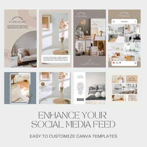 100 Social Media Posts for Interior Design | Canva Templates | Unique ...