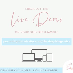 The Inspiring Miss Wix Website Template | Website Template for Life ...