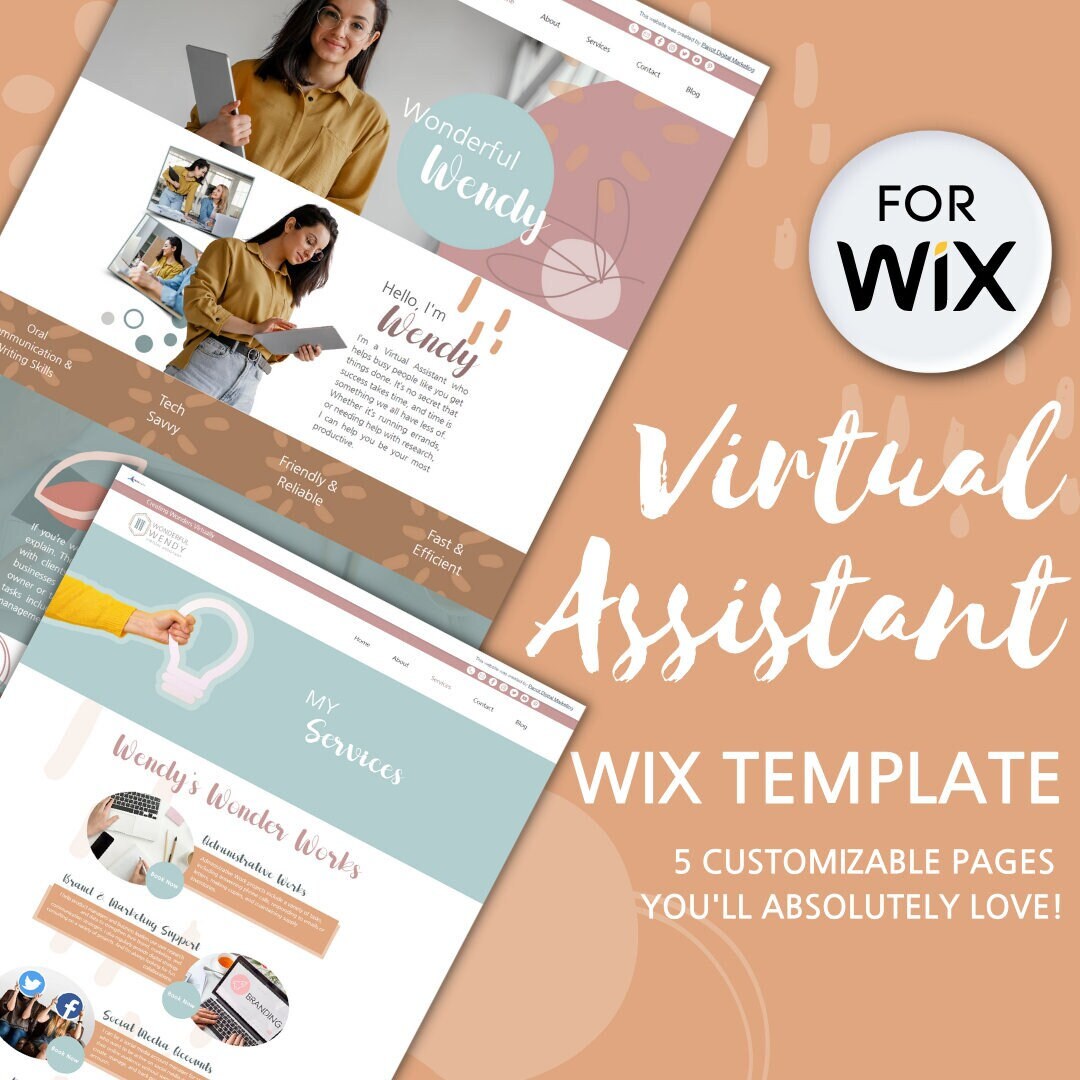 Wix Virtual Assistant Website Template | Website Template for Virtual ...
