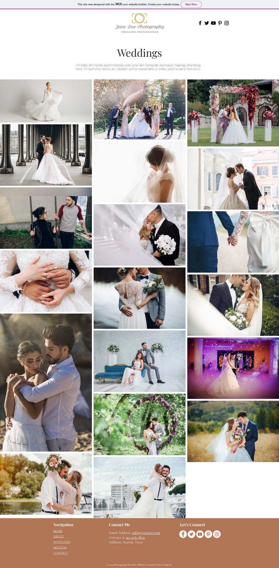 Wix Photography Website Template / Website for Freelance Photographers ...