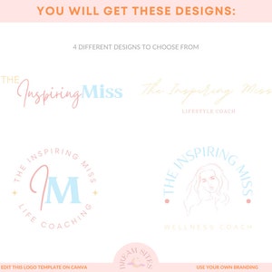 Logo Template Canva | Editable Logo Design | the Inspiring Miss | Logo ...