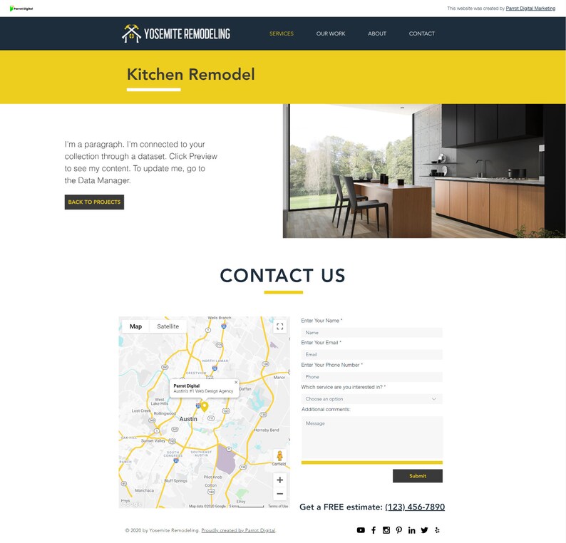 Wix Contractor Website Template / Remodeling Template Website / Wix ...