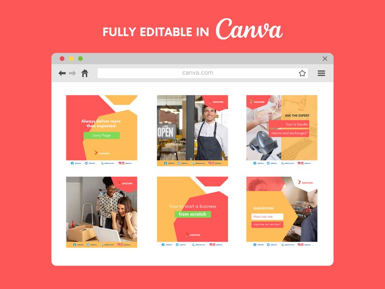 Social Media Posts for Businesses | Canva Templates | Unique Canva ...