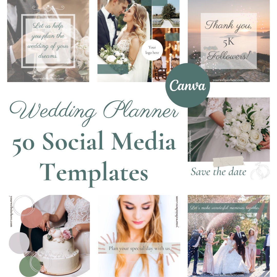 Social Media Posts for Wedding Planners | Canva Templates | Unique ...