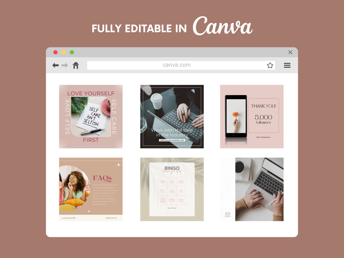50 Vibrant Social Media Posts for Companies | Canva Templates | Unique ...