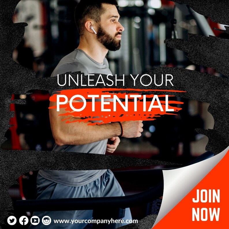 DIY Social Media Posts and Website Banners for Fitness Trainers | Canva ...