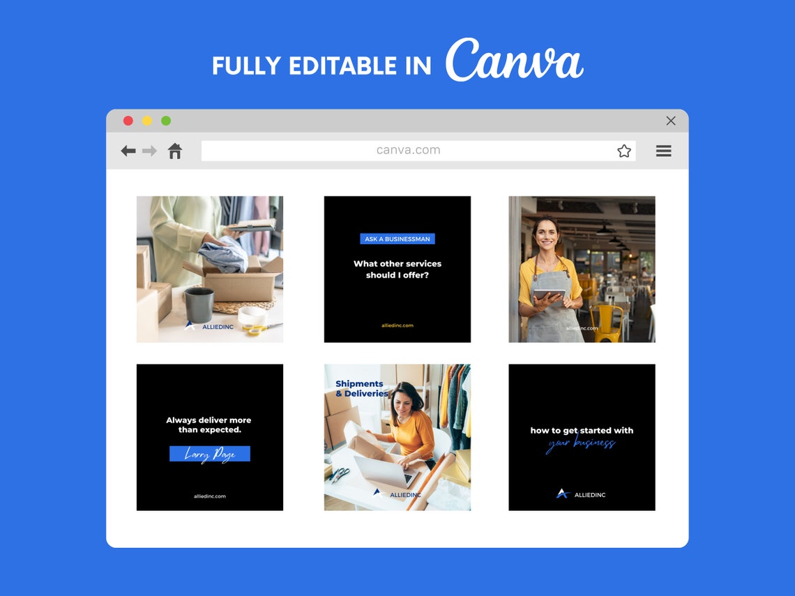 Social Media Posts for Businesses Canva Templates Unique Canva Designs ...