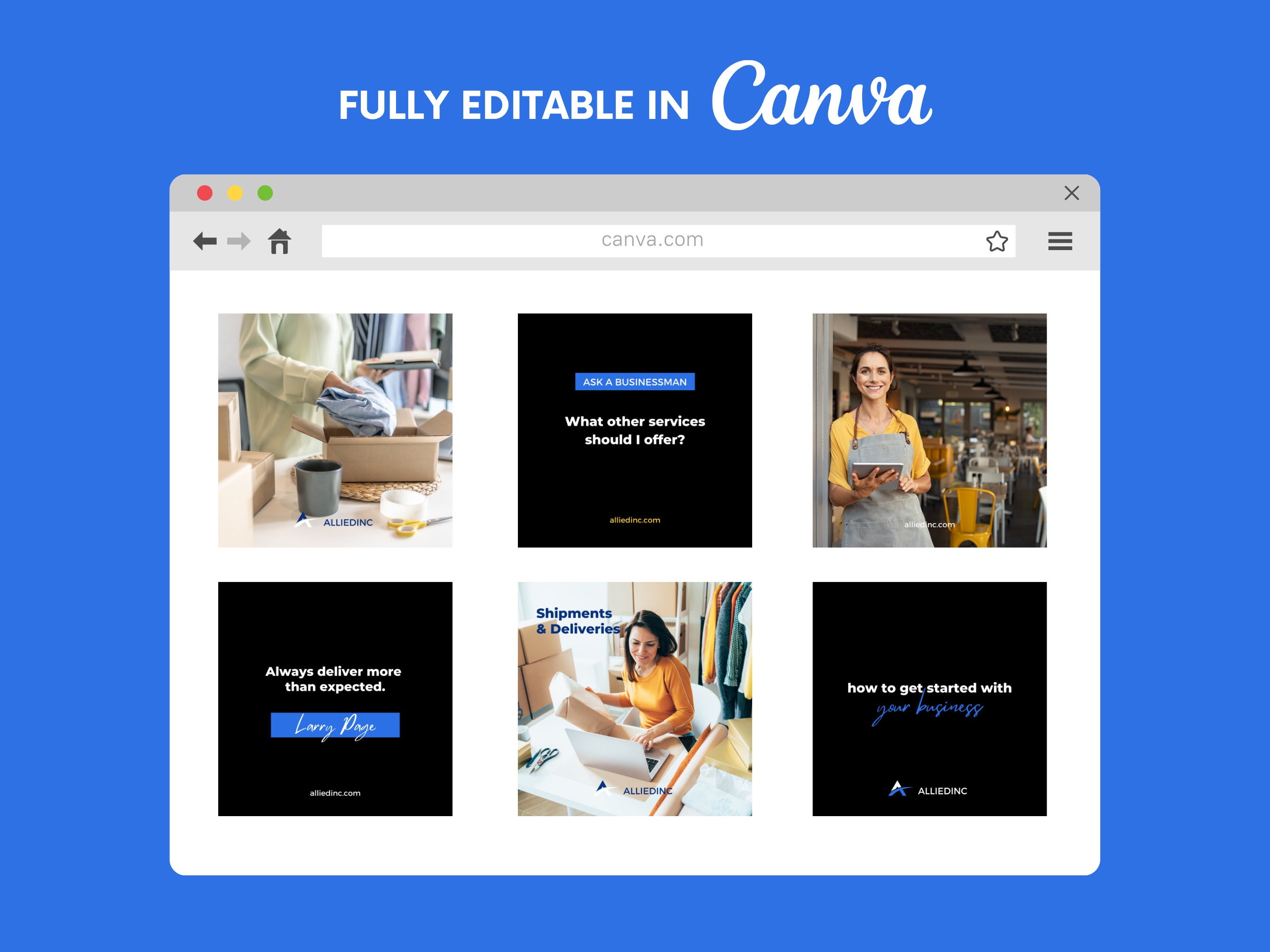 Social Media Posts for Businesses | Canva Templates | Unique Canva ...