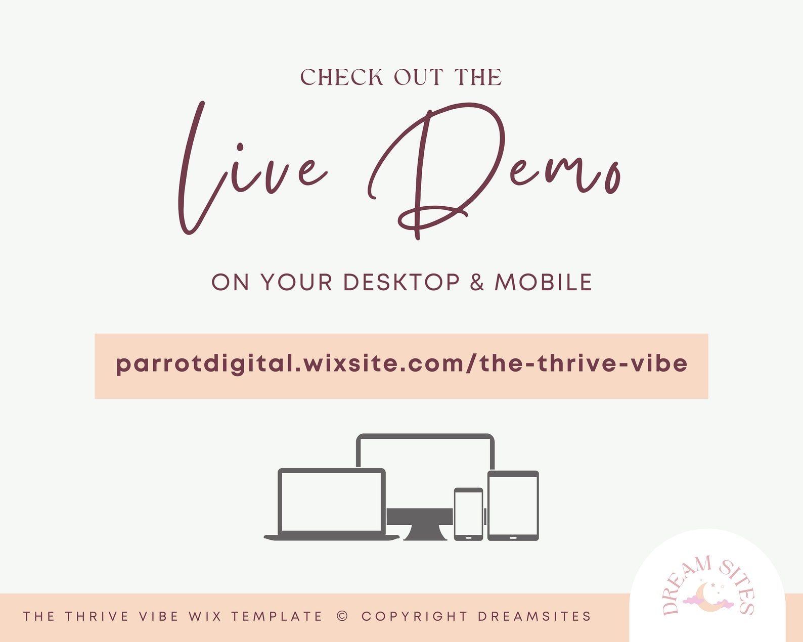 The Thrive Vibe Wix Template | Website Template for Life Coaches ...