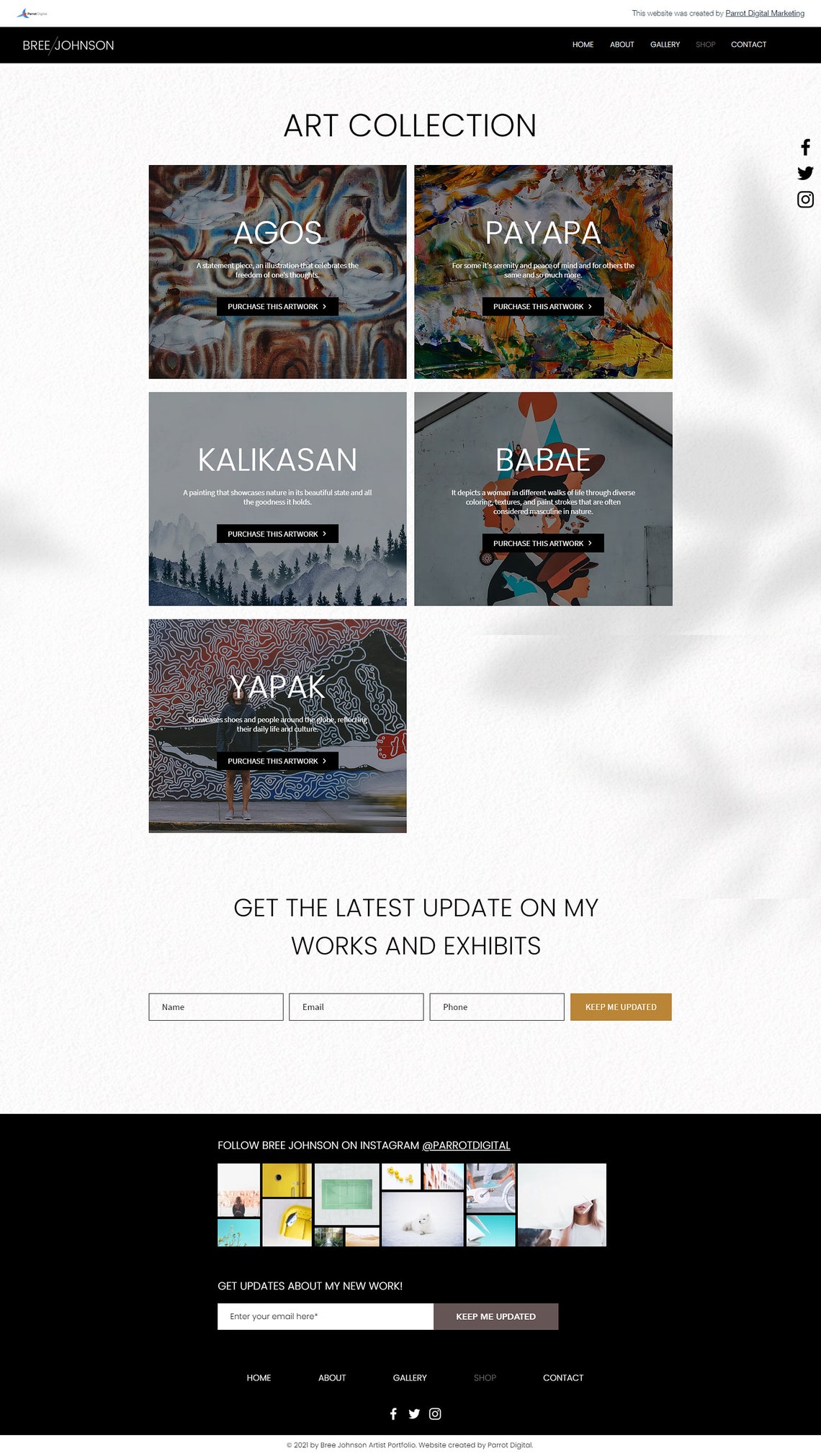 Wix Artist Portfolio Website Template | Website Template for Artist ...