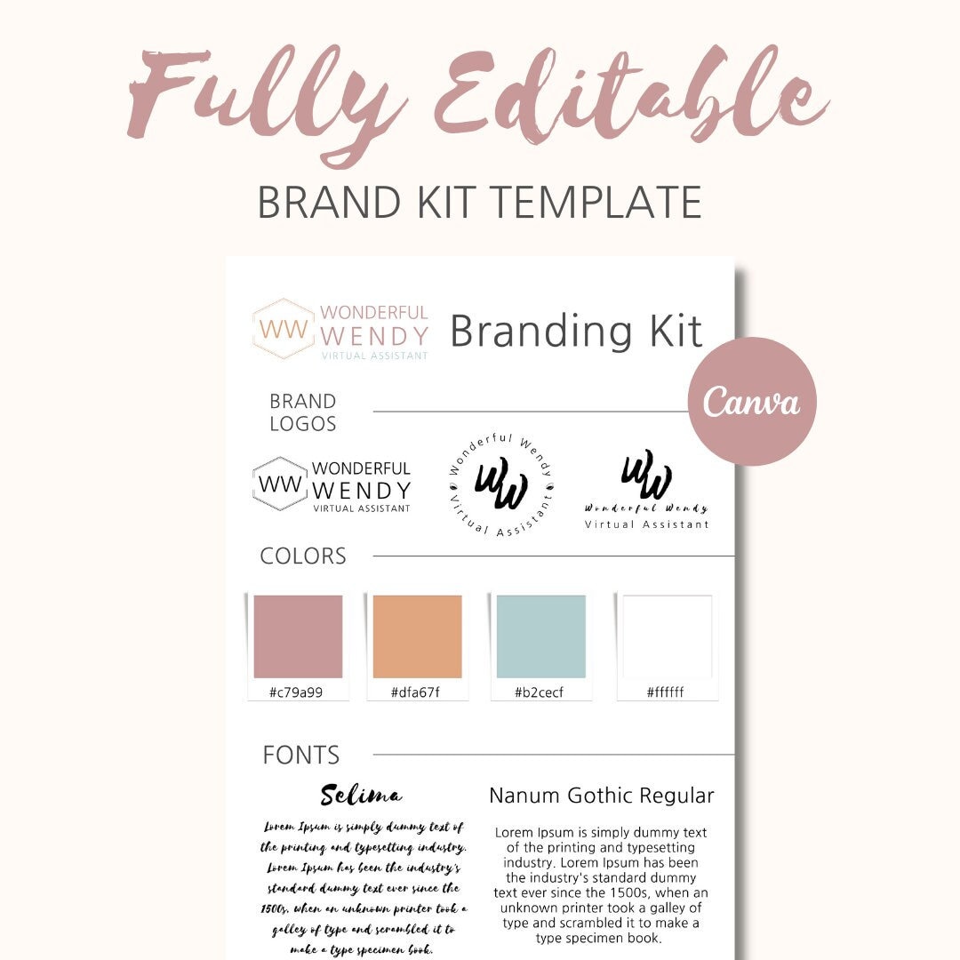 Virtual Assistant Brand Kit | Brand Kit for Virtual Assistants ...