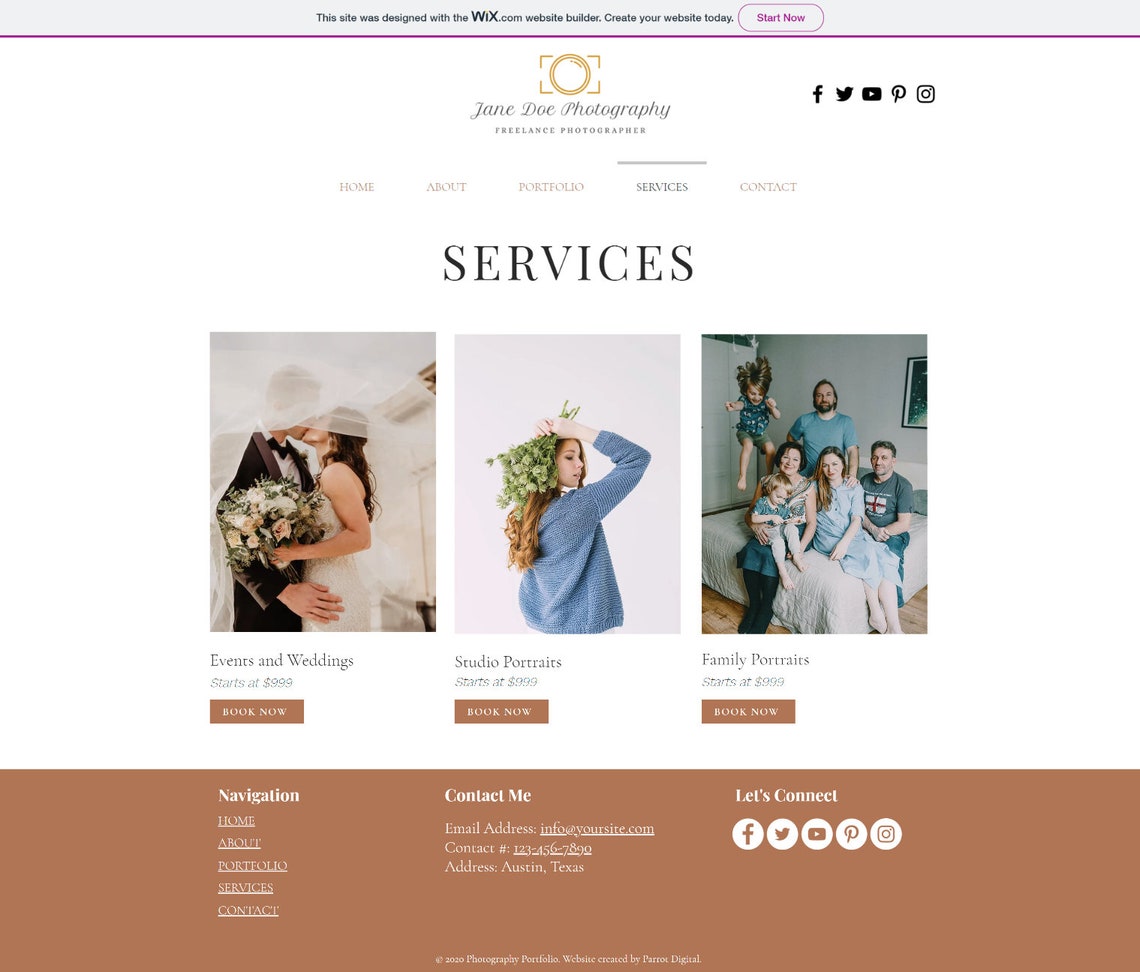 Wix Photography Website Template / Website for Freelance Photographers ...