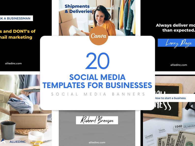 Social Media Posts for Businesses Canva Templates Unique Canva Designs ...