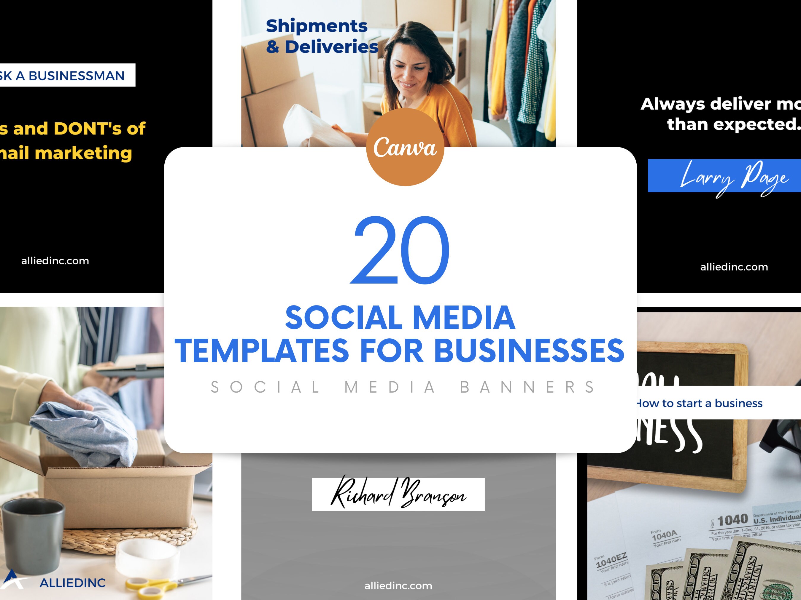 Social Media Posts for Businesses | Canva Templates | Unique Canva ...