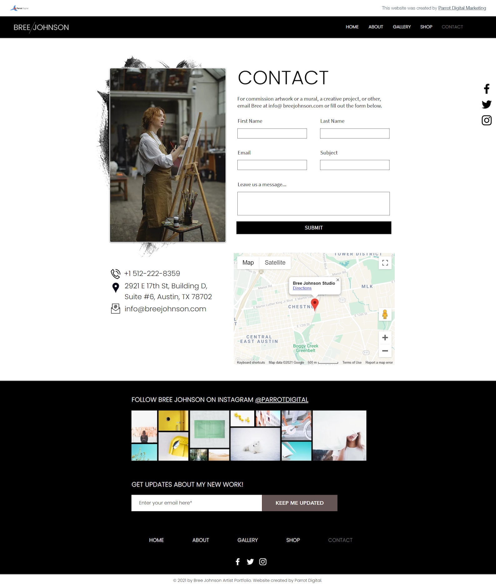 Wix Artist Portfolio Website Template | Website Template for Artist ...
