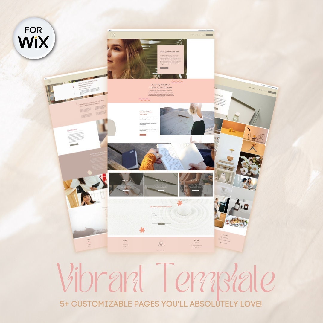 Vibrant Business Website Template | Wix Website Template for Any Kind ...