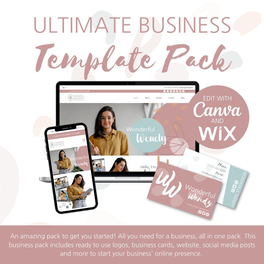 Ultimate Business Template Pack for Virtual Assistants | Wix Website ...