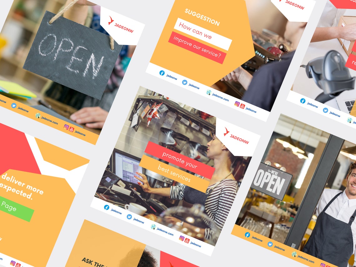 Social Media Posts for Businesses | Canva Templates | Unique Canva ...