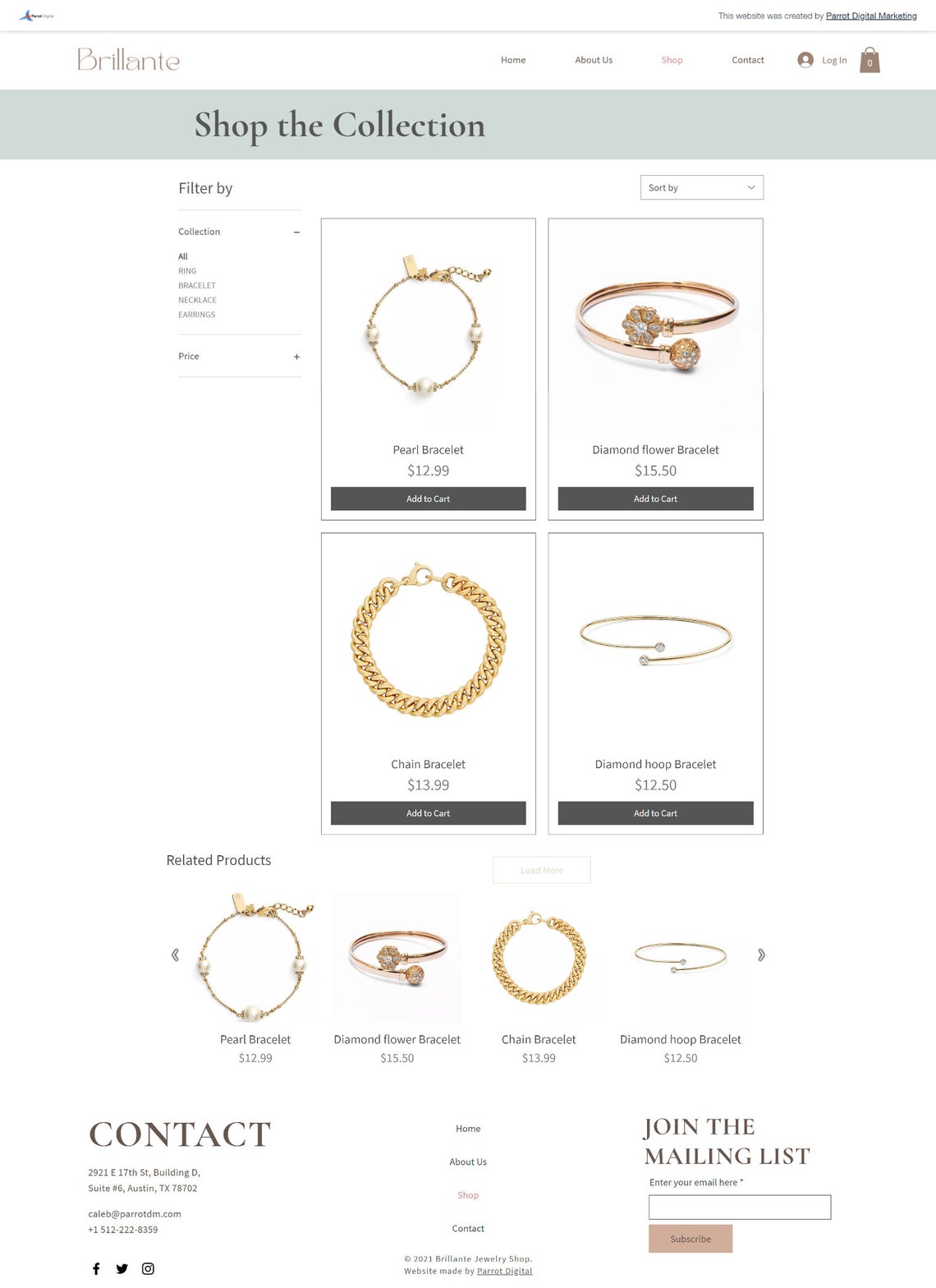 Wix Jewelry Store Website Template | Website Template for Jewelry E ...