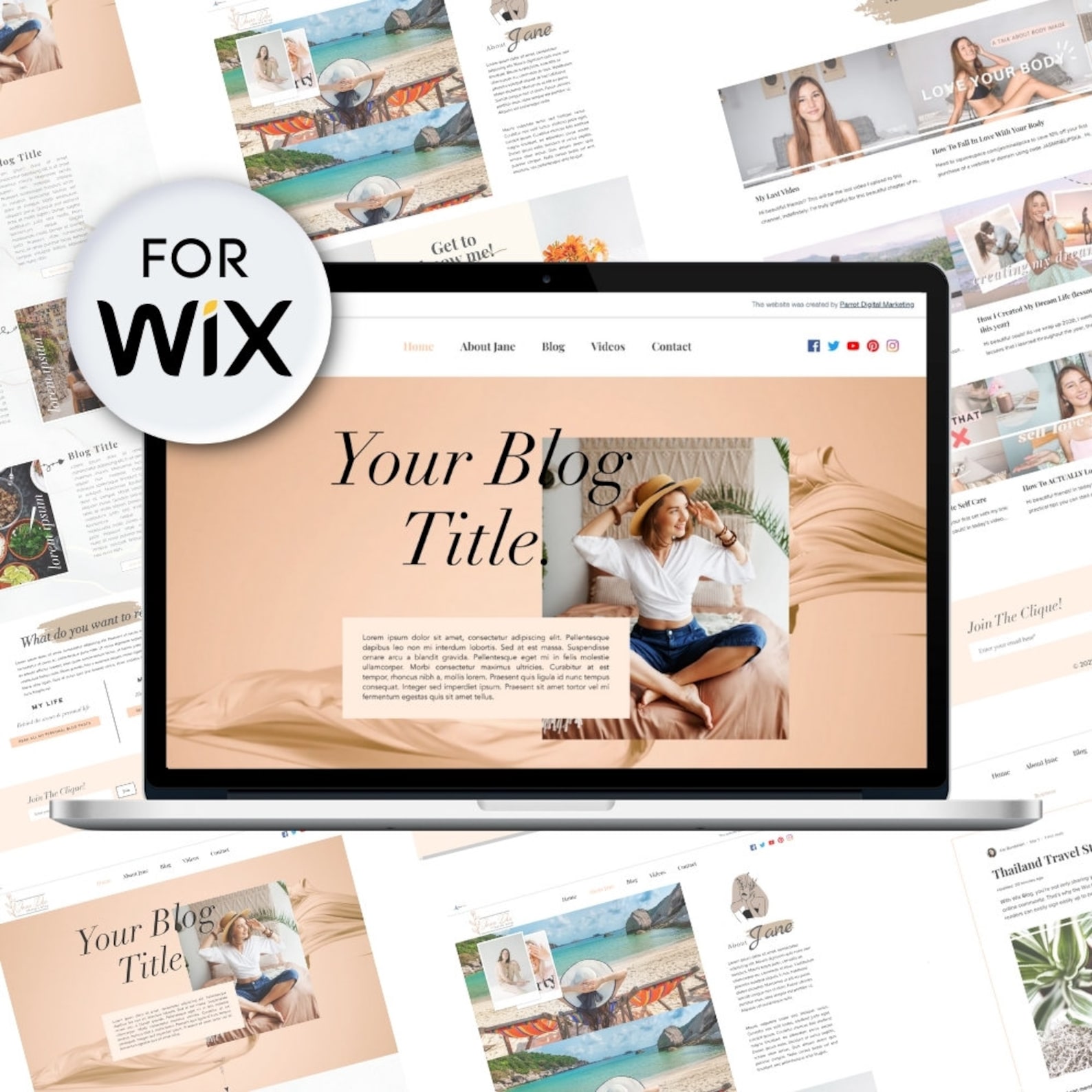 Wix Lifestyle Blog Website Template | Website Template for Lifestyle ...