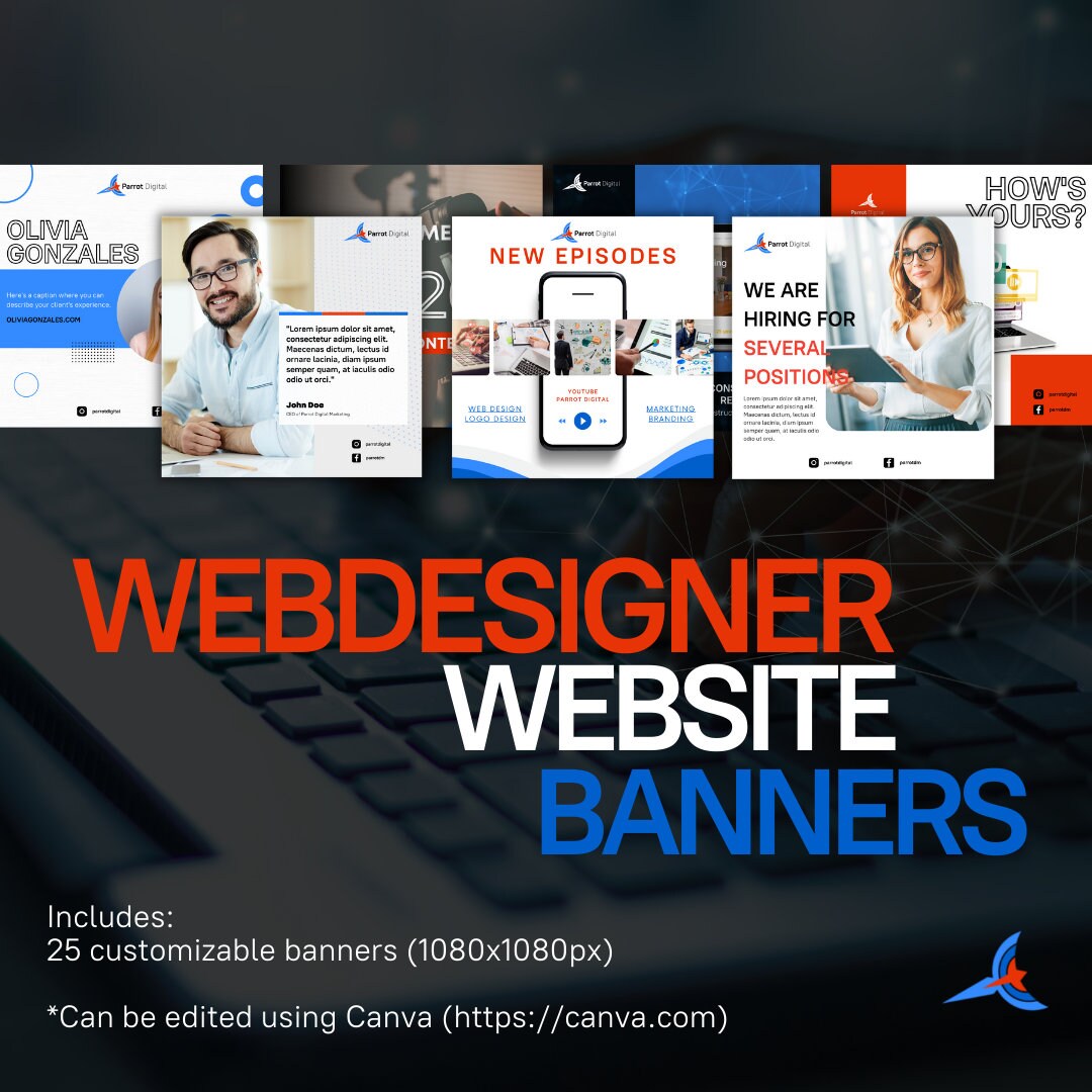25 DIY Social Media Posts and Website Banners for Web Designers and ...