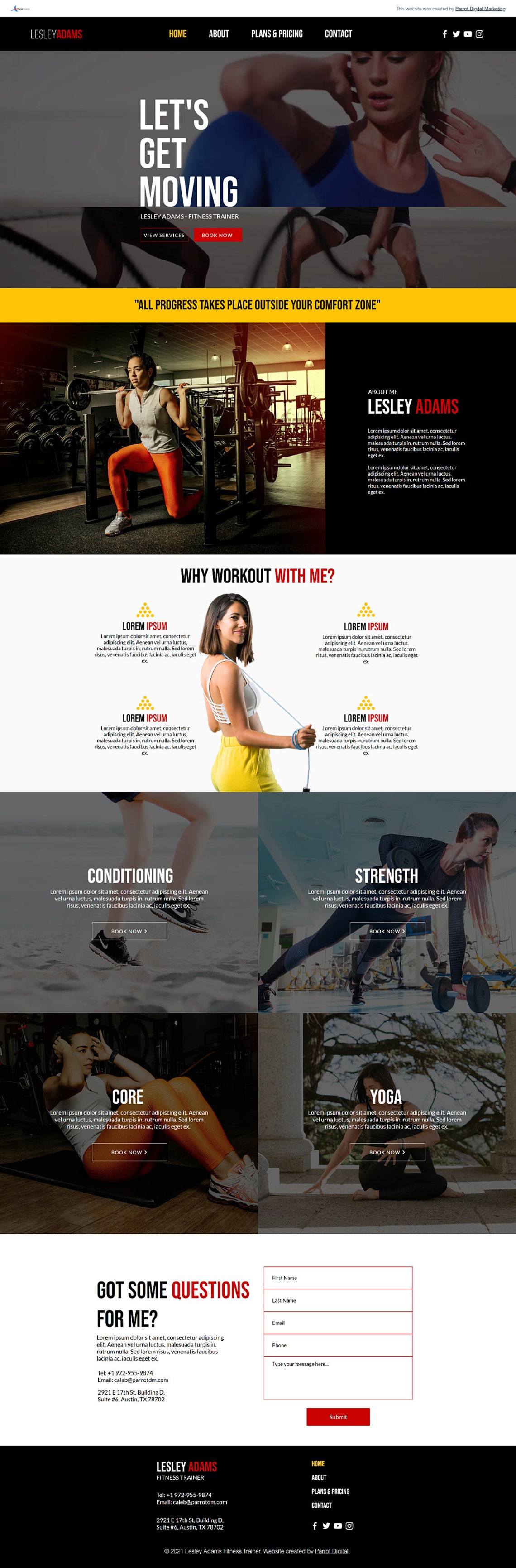 Wix Personal Trainer Website Template | Site Template for Fitness ...