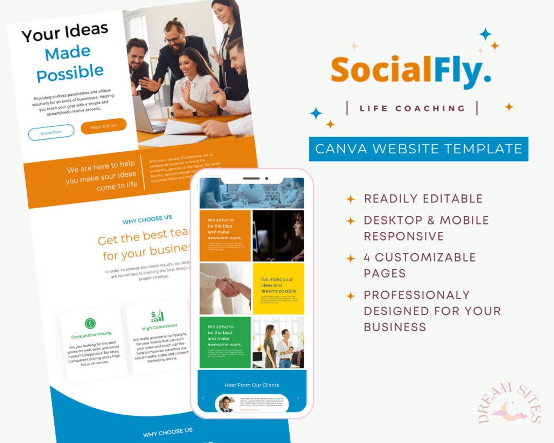 Canva Digital Agency Template | Website Template for Digital Agencies ...