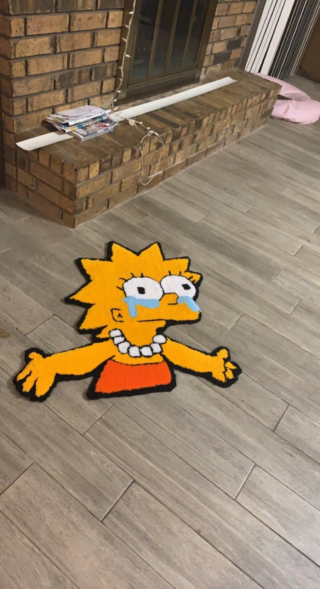 Lisa Simpson Crying Meme Rug/wall Hanging - Etsy