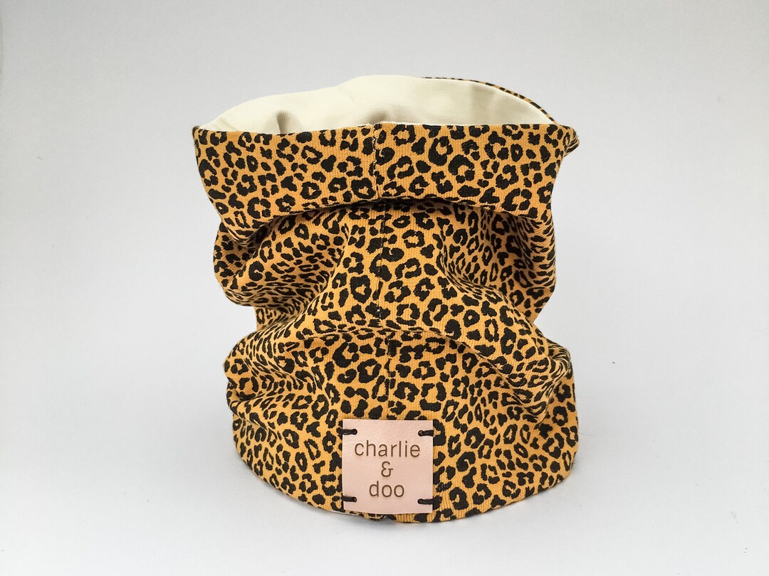 Reversible Leopard Print Snood for Dogs. Super Soft Jersey Fabric. - Etsy
