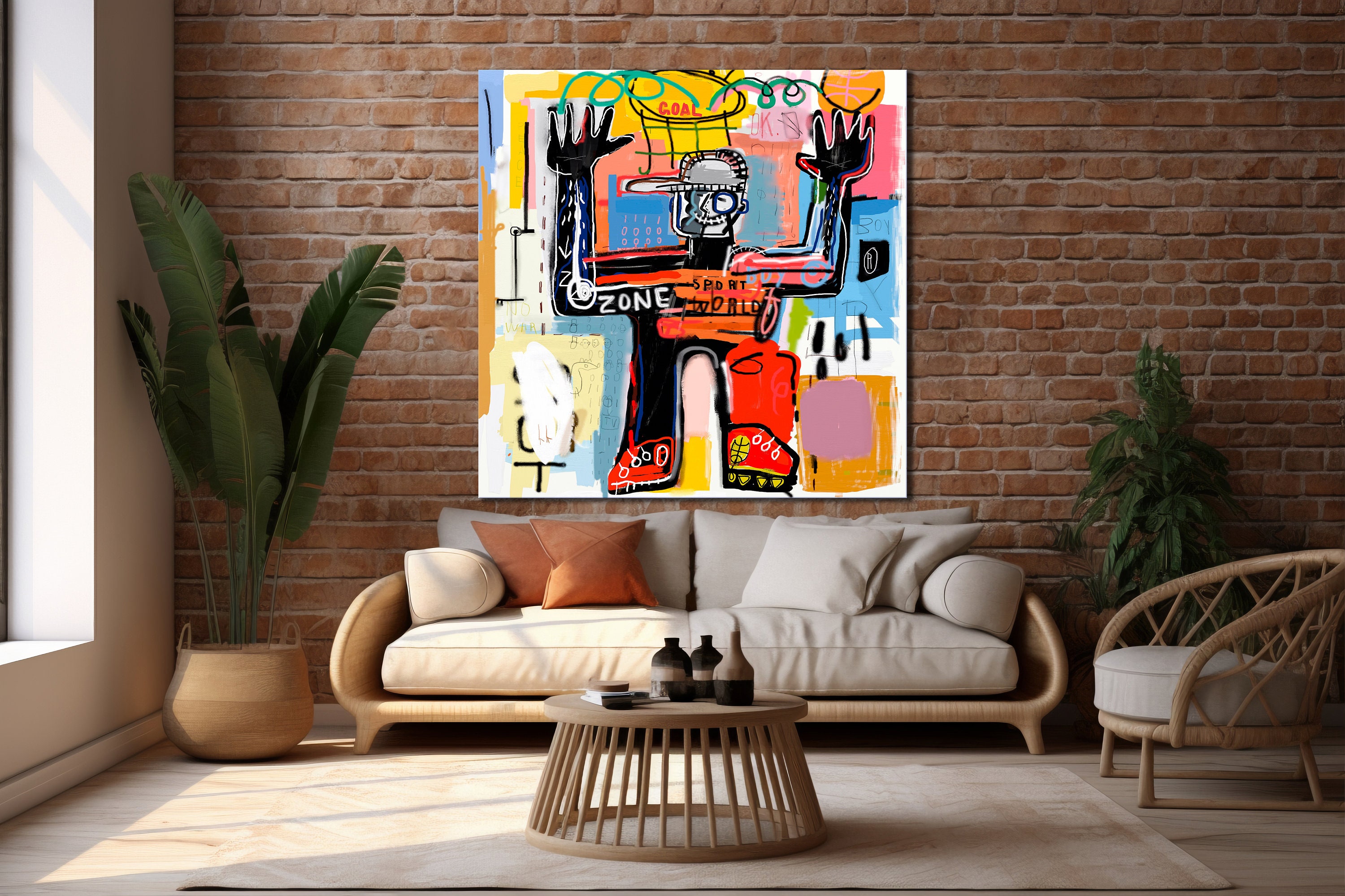 Basketball Basquiat Poster Wall Art Print Jean Michel Basquiat - Etsy