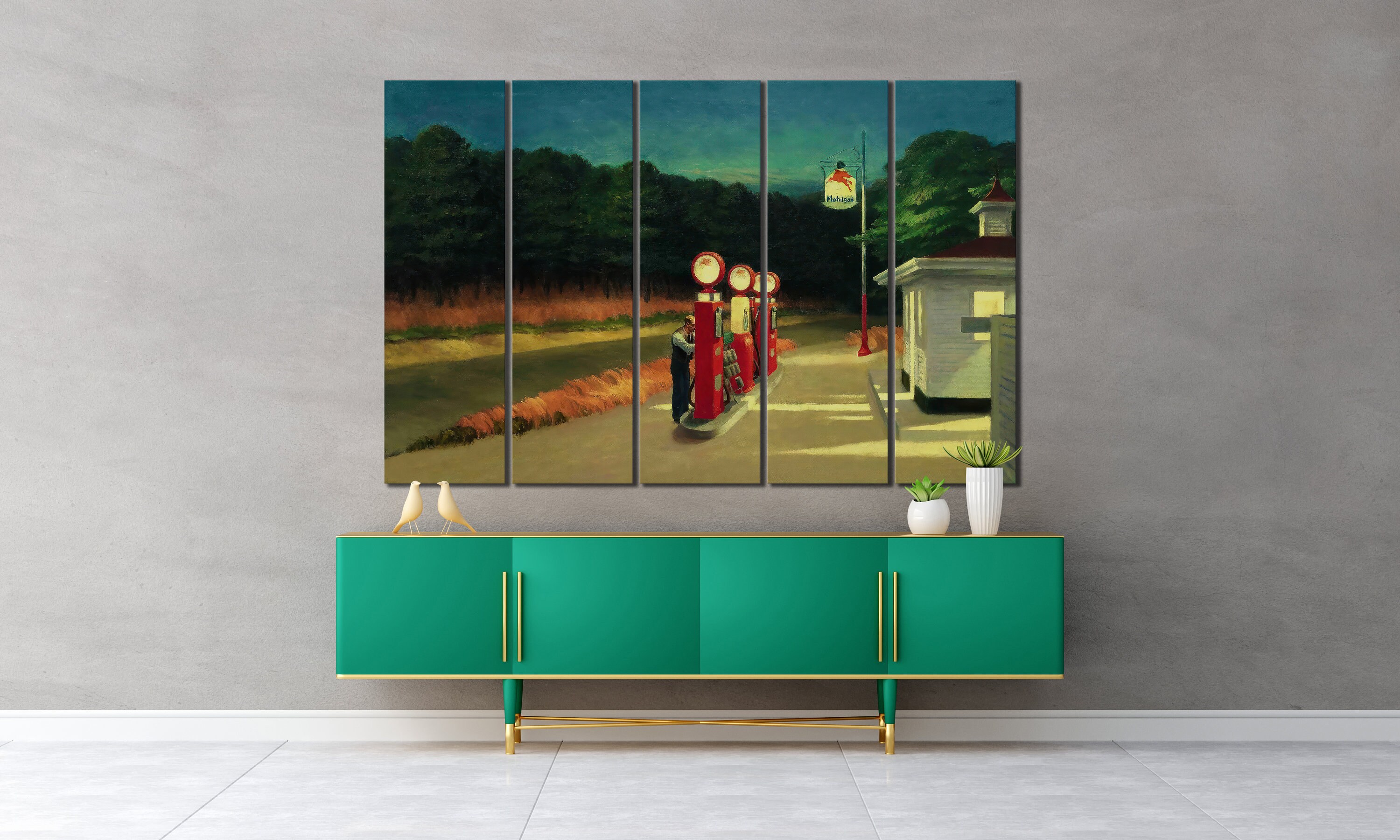 Gas Station Wall Art Print Oil Painting 1940 Edward Hopper - Etsy