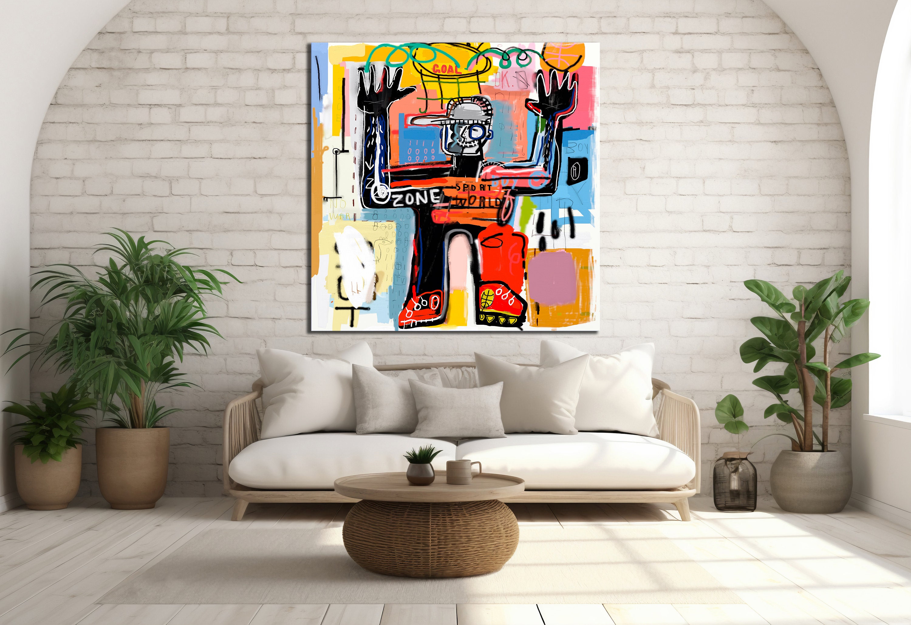 Basketball Basquiat Poster Wall Art Print Jean Michel Basquiat - Etsy