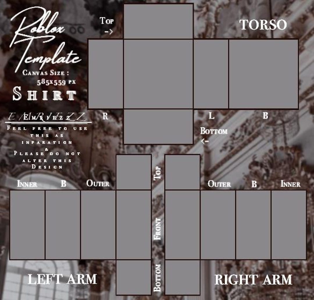 Roblox Clothing Template Shirt & Pants Royal Background - Etsy