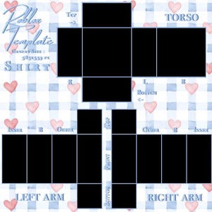 Roblox Clothing Template || Shirt & Pants || Blue Checker Hearts - Etsy