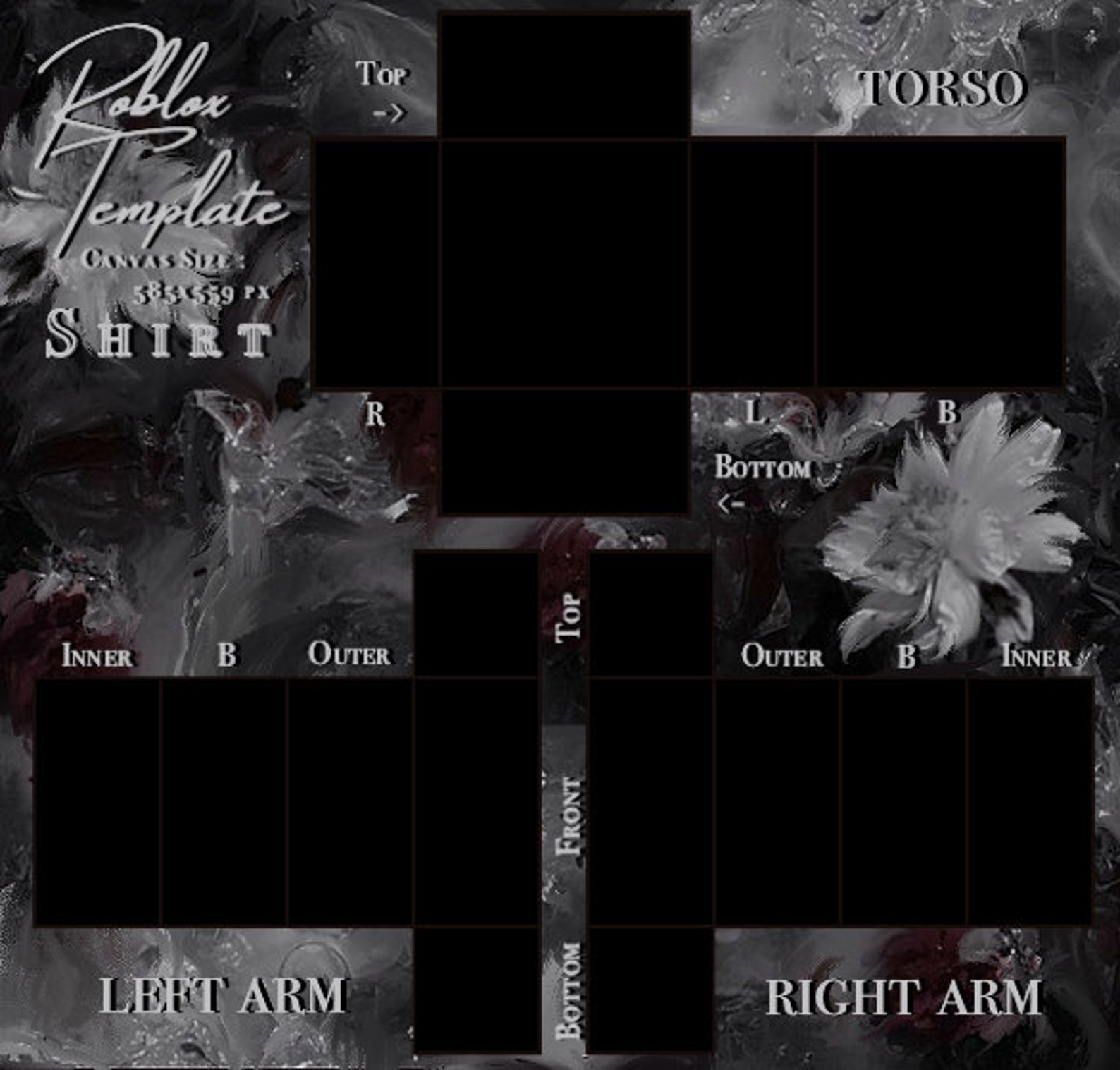 Roblox Clothing Template Shirt & Pants Glass Flowers Background Design ...