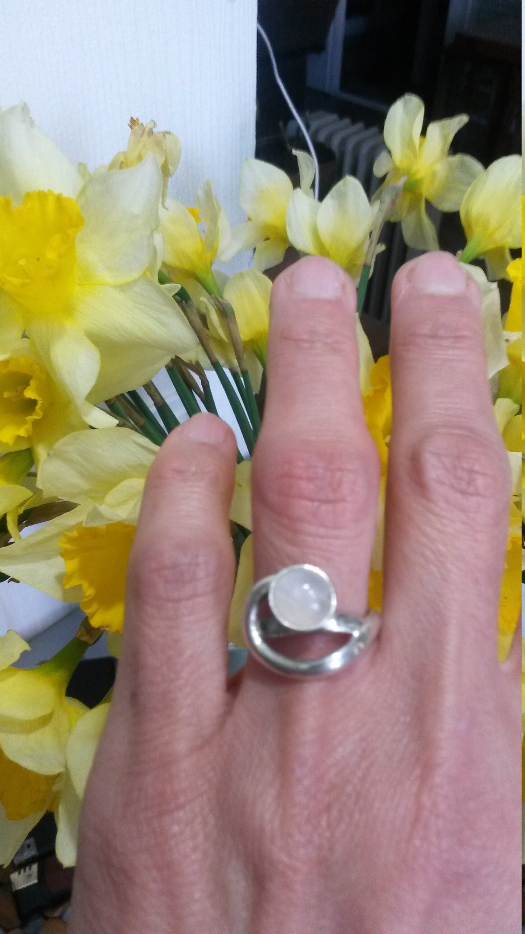 Natural Pink Quartz Solid 925 Round Ring for Women, Minimalist Handmade ...