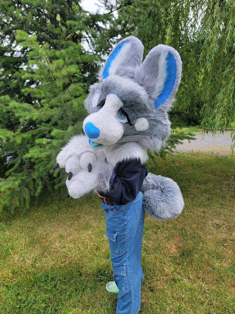 Fursuit Premade Chinchilla Mini Partial Blue Gray - Etsy