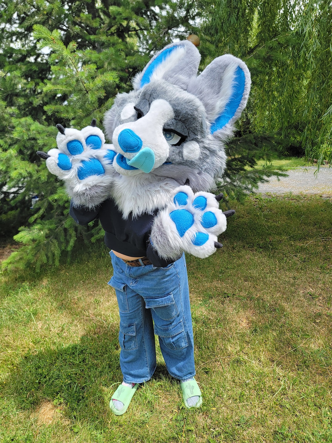 Fursuit Premade Chinchilla Mini Partial Blue Gray - Etsy