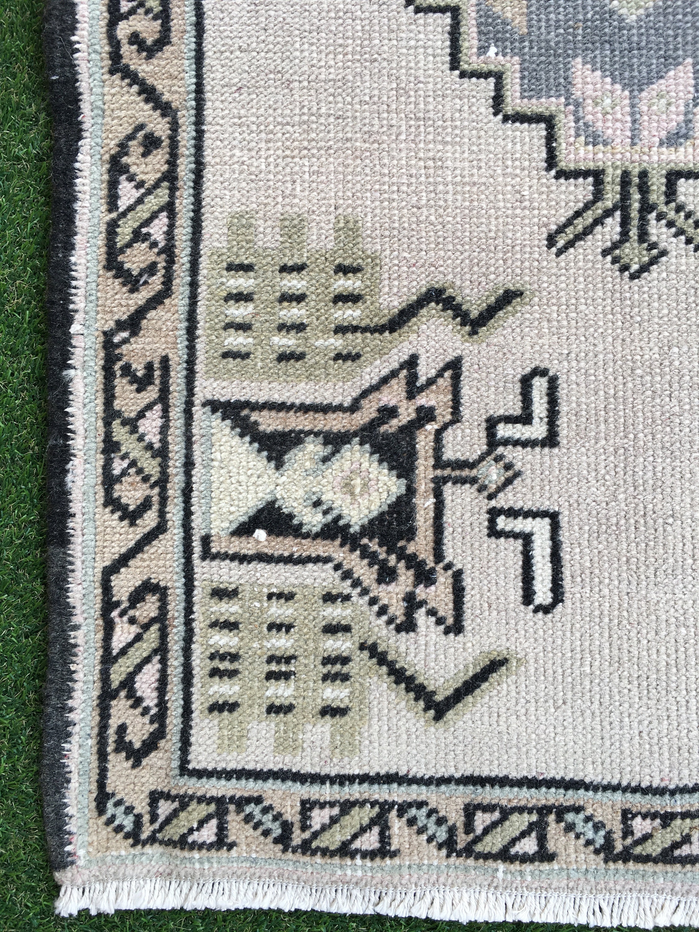 2x3 Turkish Rug Faded Lilac Black Green Pink 1.7x3.3 Ft. - Etsy UK