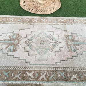 Small Oushak Rug, 2x3 Turkish Bathroom Rug, Berrin CP-2110, Wool on ...