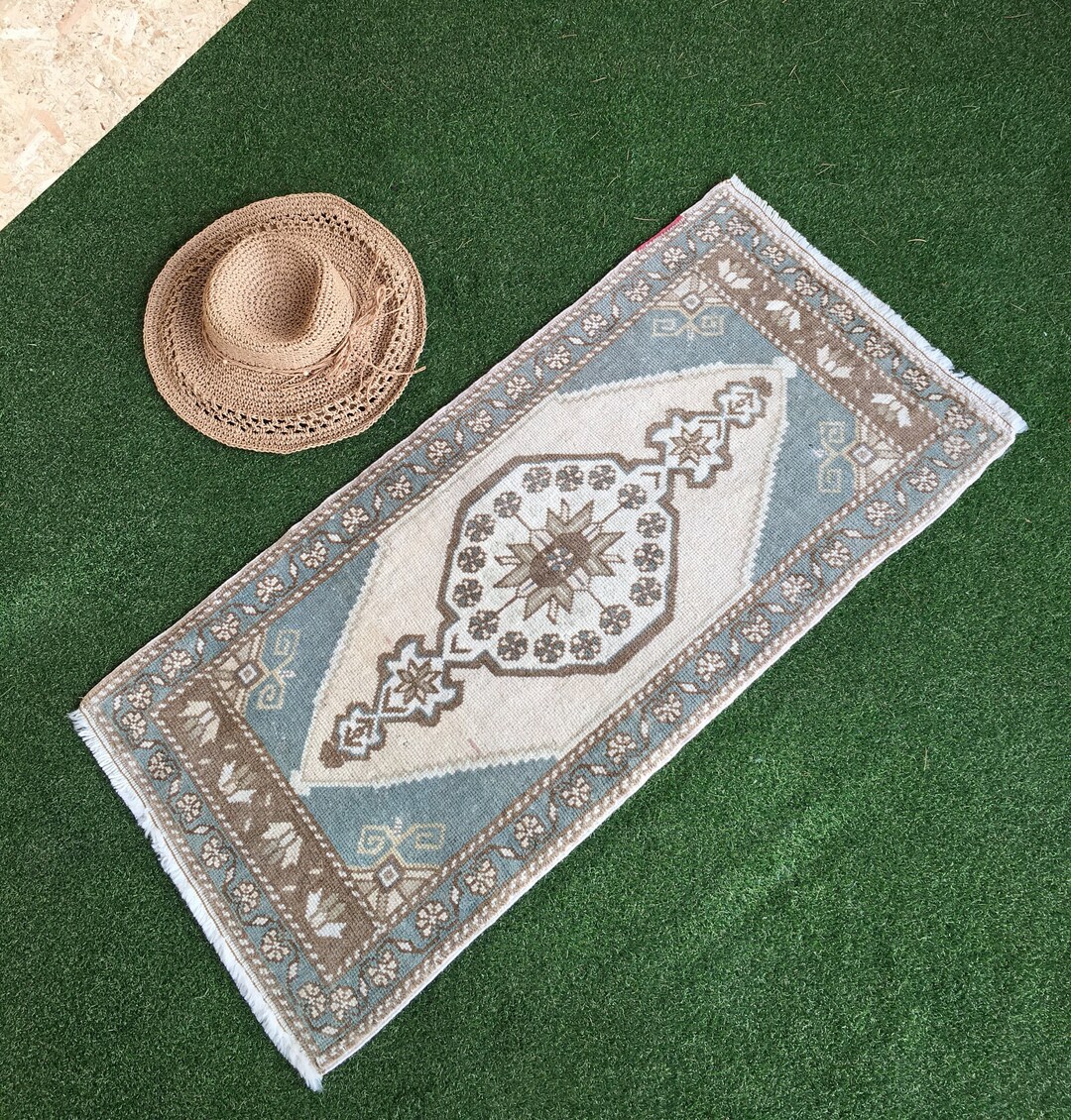 Small Turkish Rug 2x4 Pink Brown Wool on Wool 1.7x3.6 Ft. - Etsy