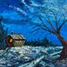 Tuscany Moonlight Painting, Nature, Italy Oil Painting on Canvas ...